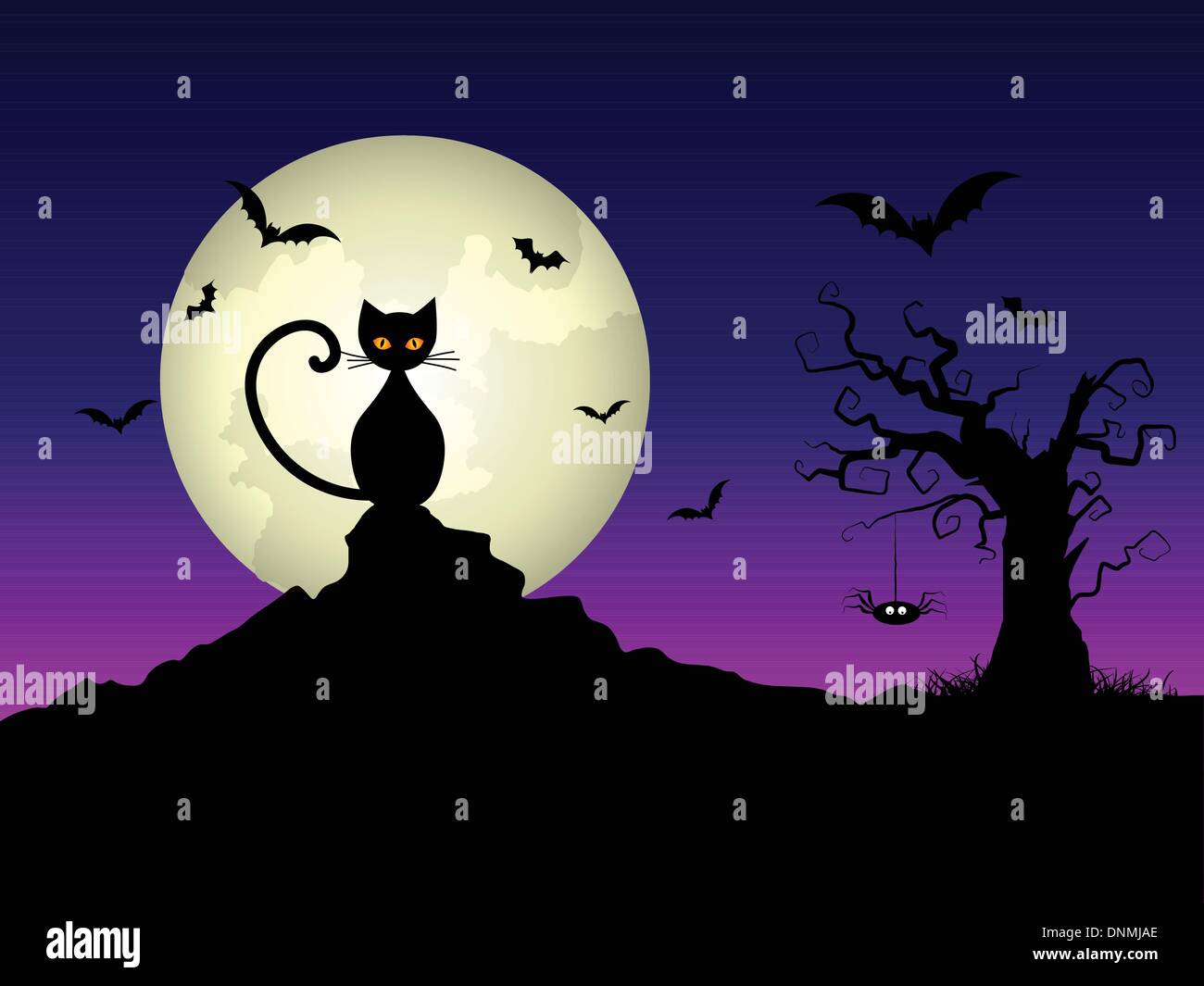 Spooky tree Stock Vector Images - Alamy