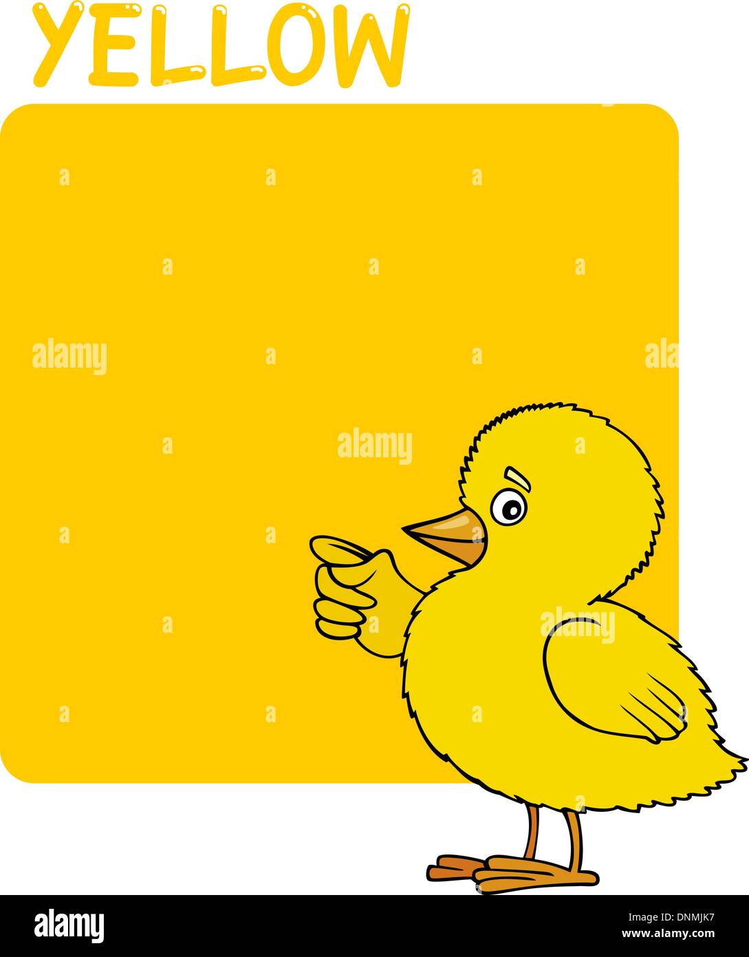 Cartoon Illustration of Color Yellow and Chick Stock Vector Image & Art ...