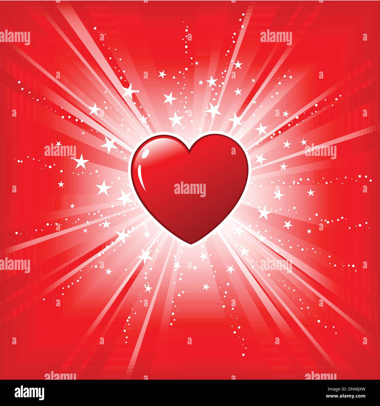 Heart on starburst background Stock Vector Image & Art - Alamy