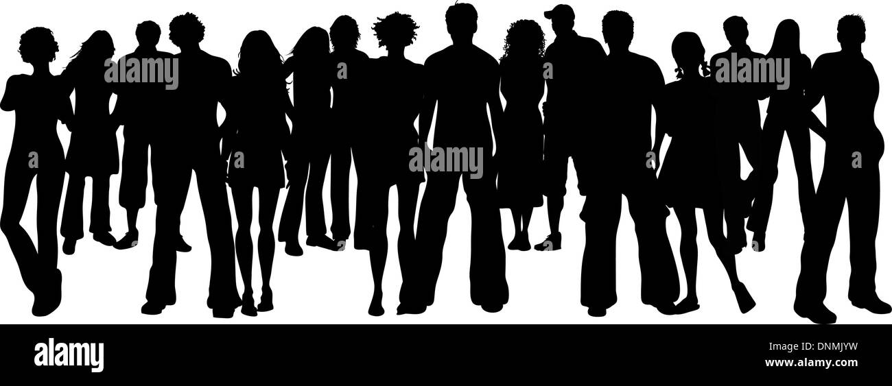 Silhouette of a huge crowd of people Stock Vector Image & Art - Alamy