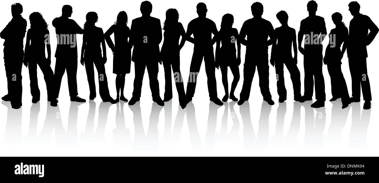 Silhouette of a huge crowd Stock Vector Image & Art - Alamy