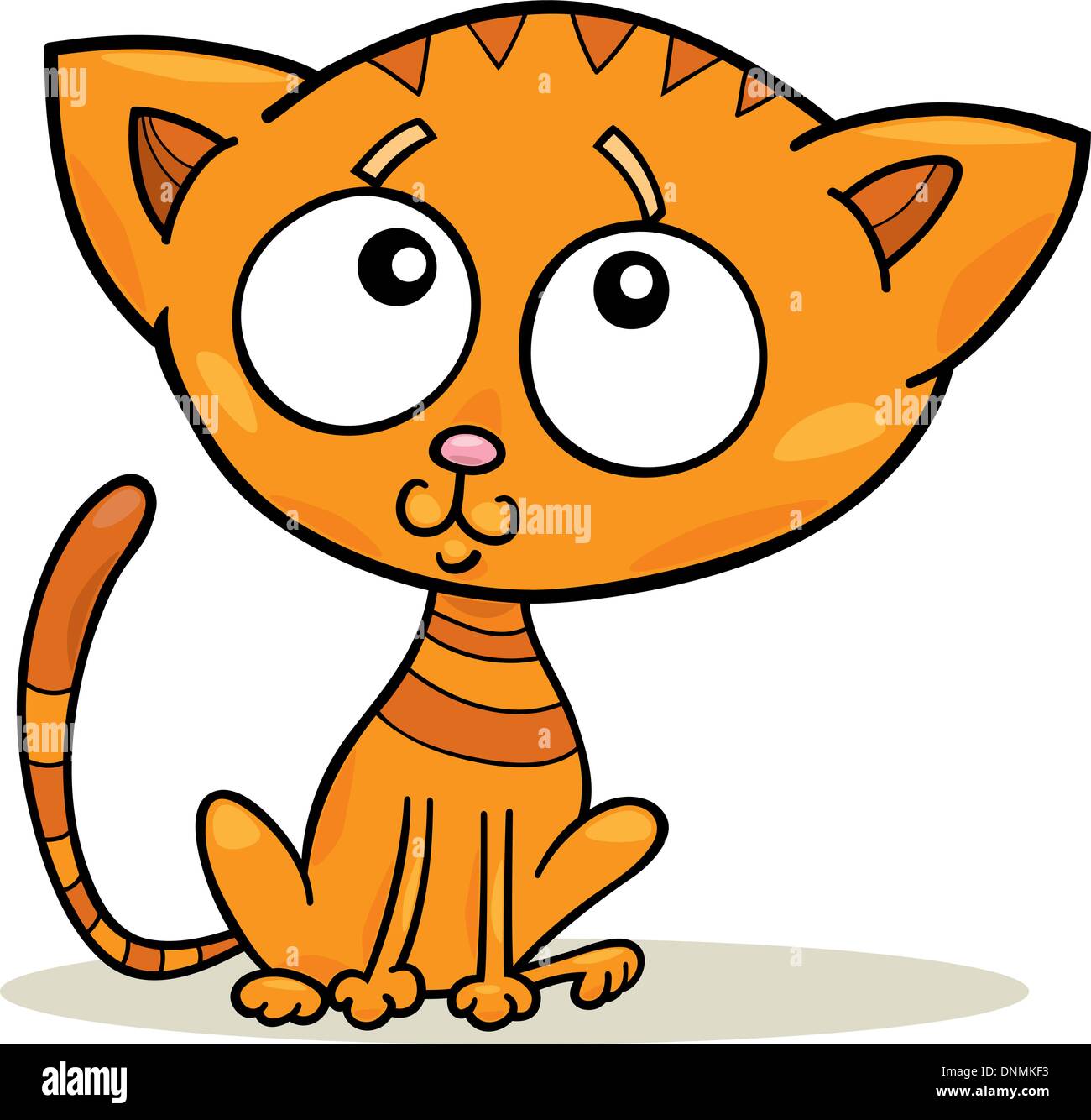 cartoon illustration of cute little cat or kitten Stock Vector Image ...