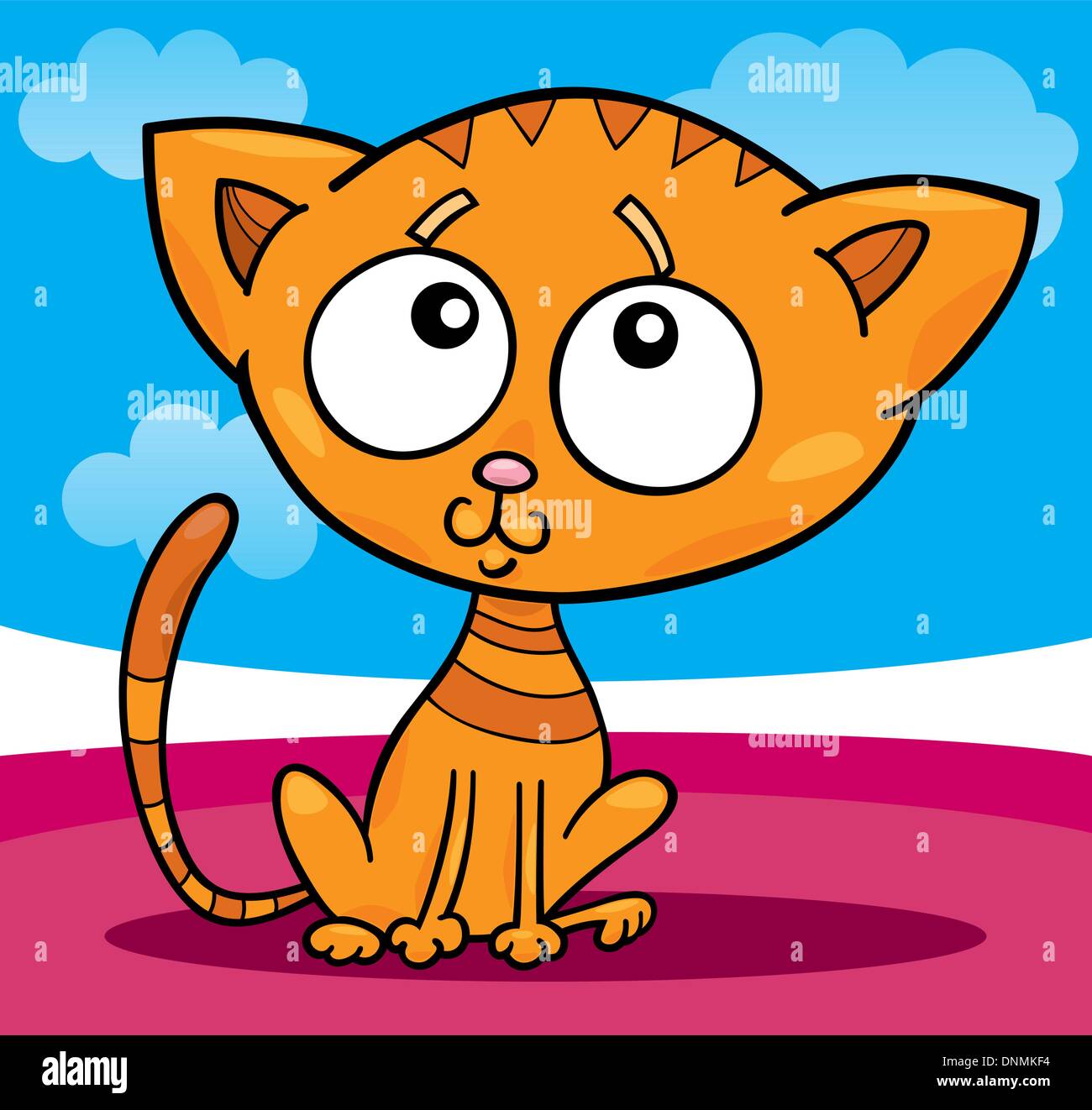 cartoon illustration of cute little kitten Stock Vector Image & Art - Alamy