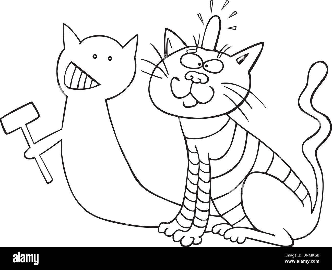 Mean cat Stock Vector Images - Alamy