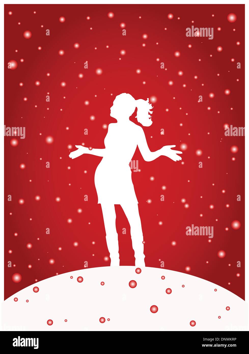 Female dancing snow Stock Vector Images - Alamy