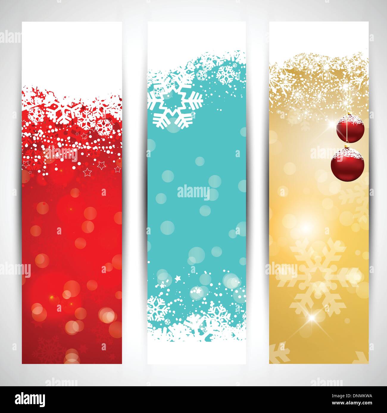 Collection of three decorative Christmas banners Stock Vector Image ...