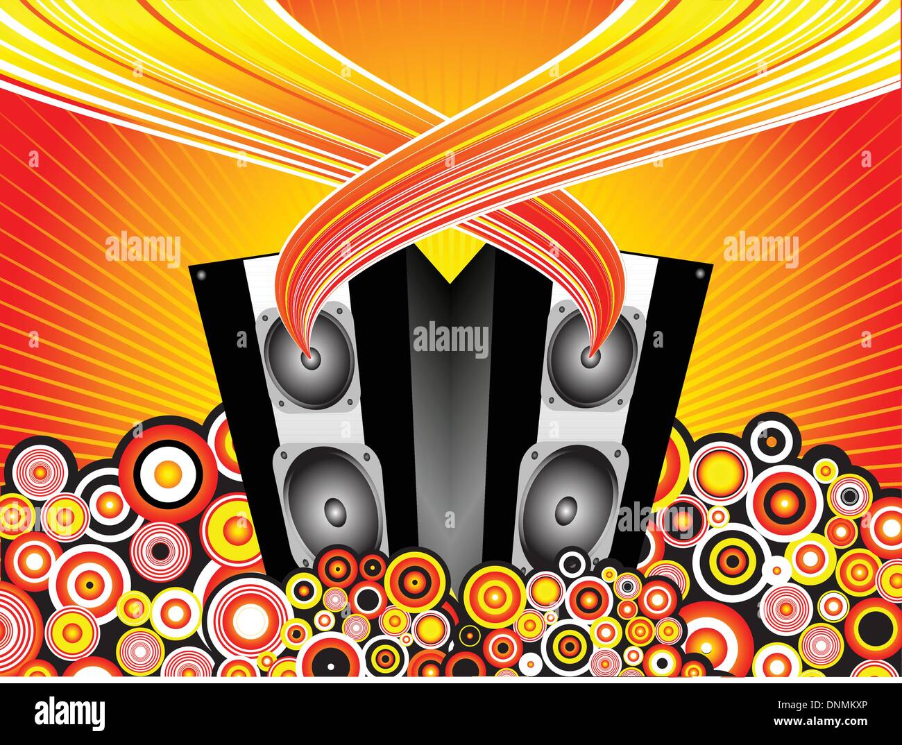 Music bursting out of speakers Stock Vector Image & Art - Alamy