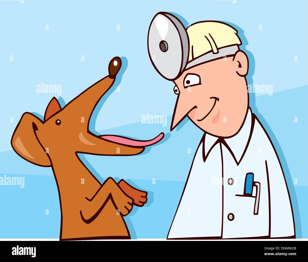 Cartoon illustration of Dog at Vet Stock Vector Image & Art - Alamy