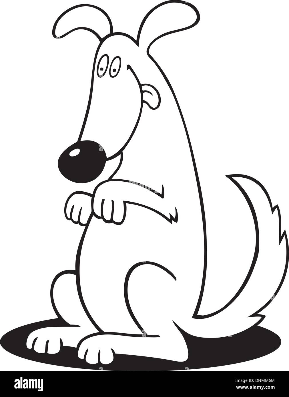 illustration of standing dog for coloring book Stock Vector Image & Art ...