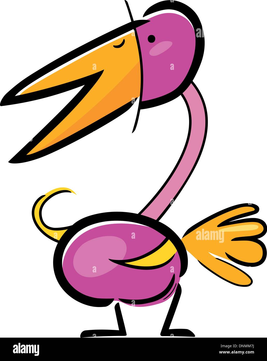 cartoon doodle illustration of cute funny bird Stock Vector Image & Art ...
