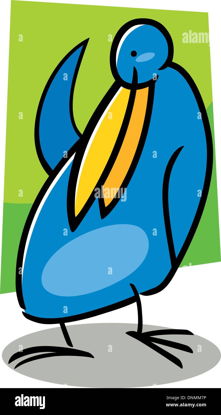 cartoon doodle illustration of cute blue bird Stock Vector Image & Art ...