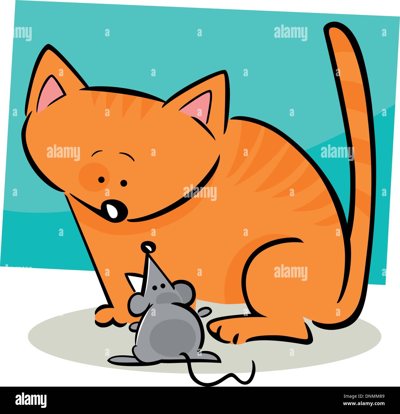 Cat Eating Mouse Drawing