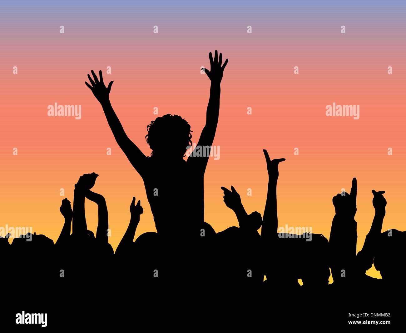 Excited crowd Stock Vector Images - Alamy
