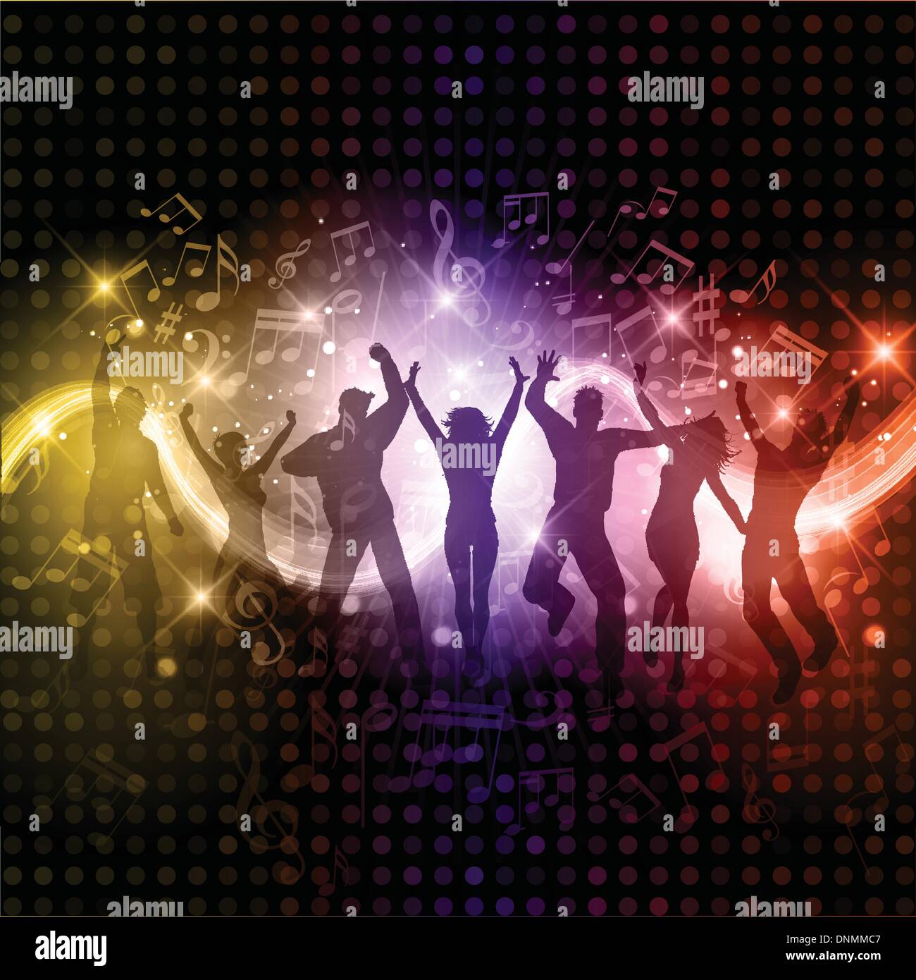 Dancing notes Stock Vector Images - Alamy