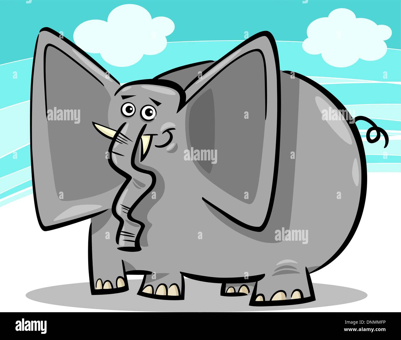 Elephant and clouds Stock Vector Images - Alamy