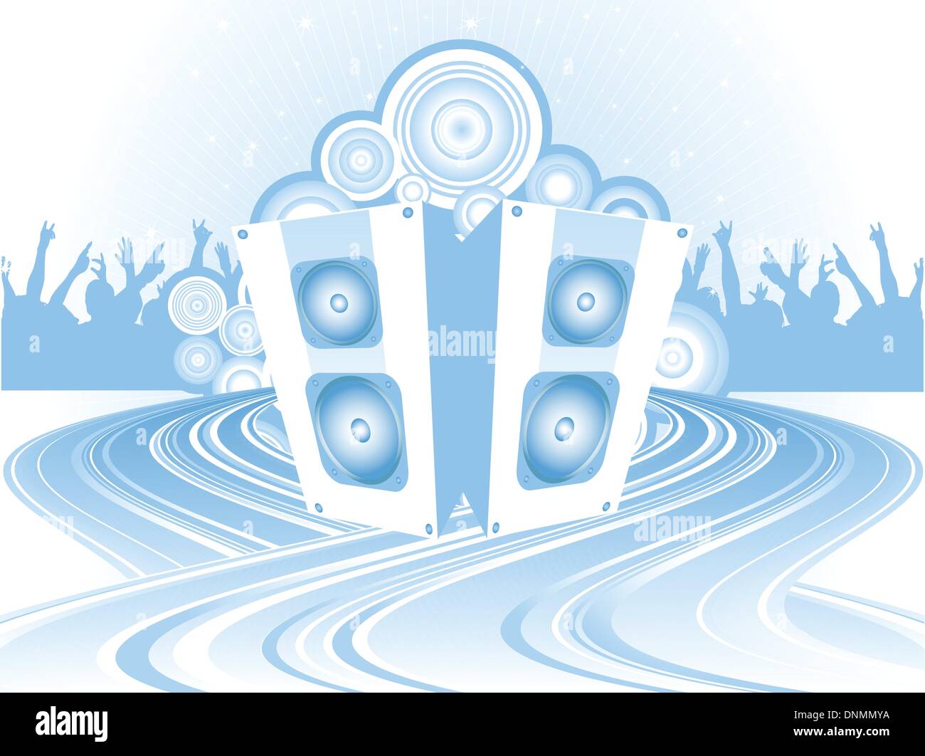 Party crowd on music background Stock Vector Image & Art - Alamy