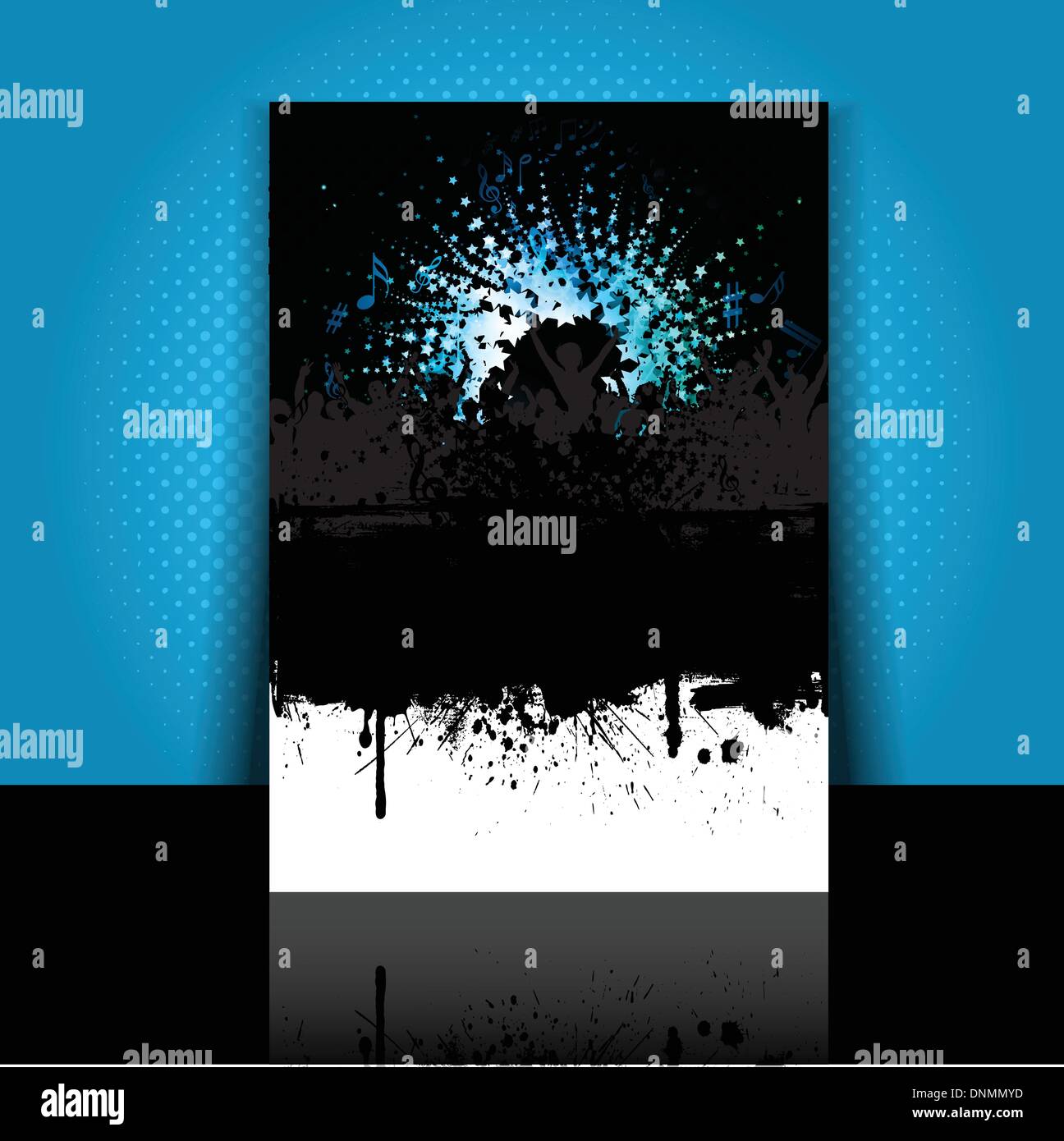 Layout for a grunge style design of a party flyer Stock Vector Image ...