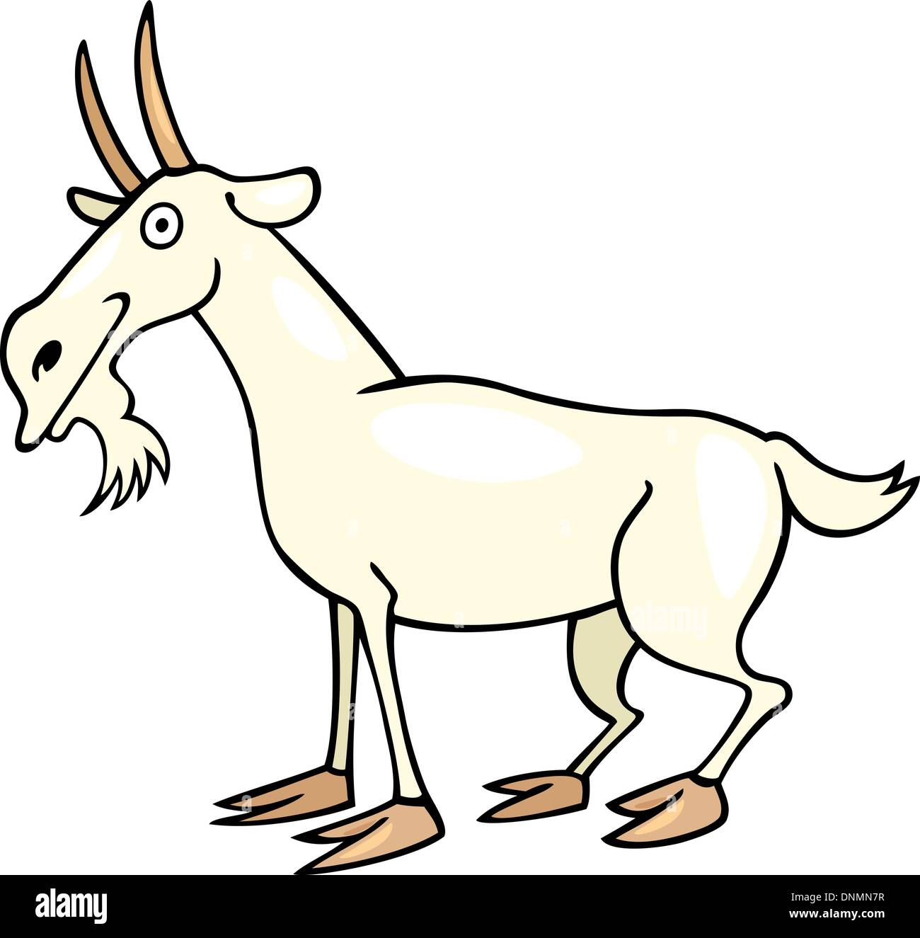 Cartoon illustration of farm goat Stock Vector Image & Art - Alamy