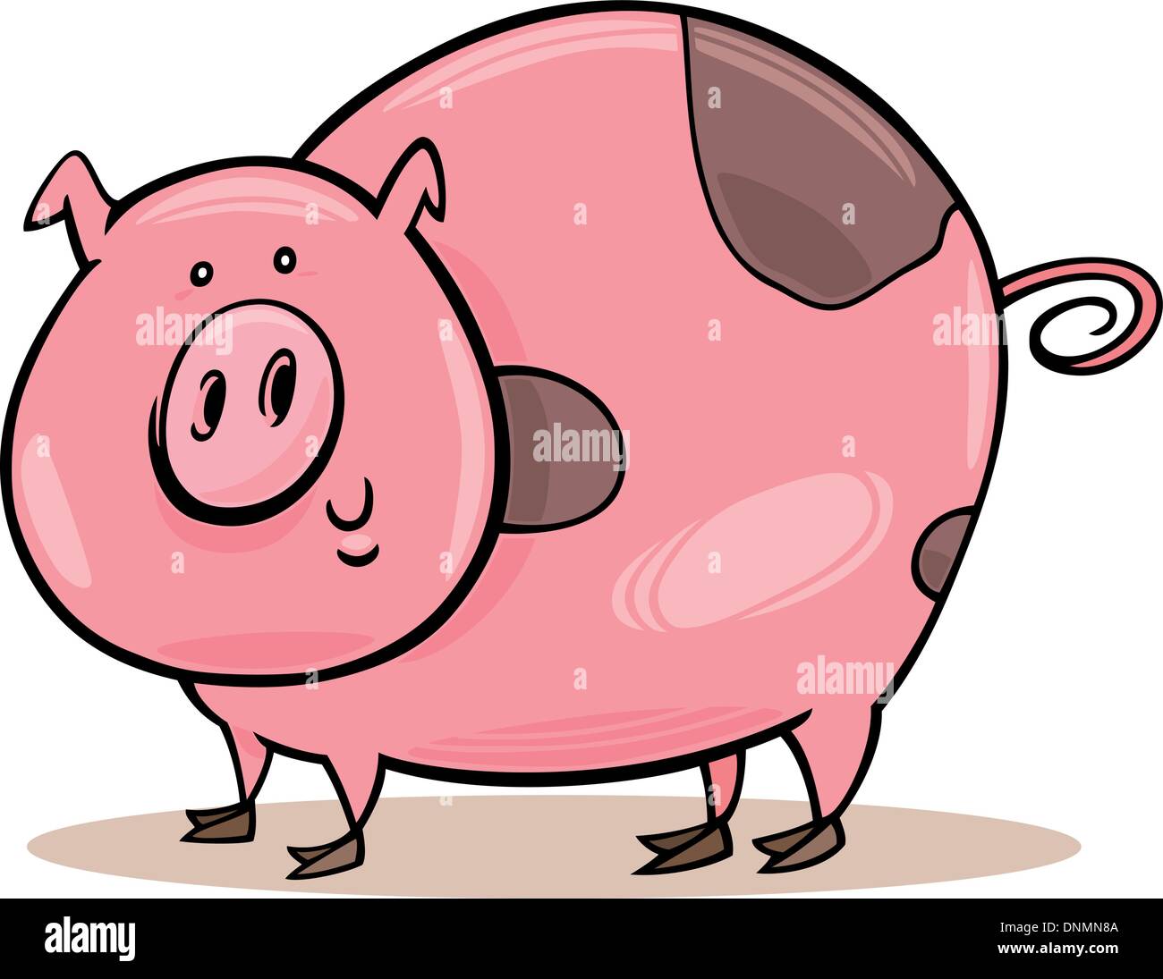 Cartoon illustration of funny spotted pig Stock Vector Image & Art - Alamy