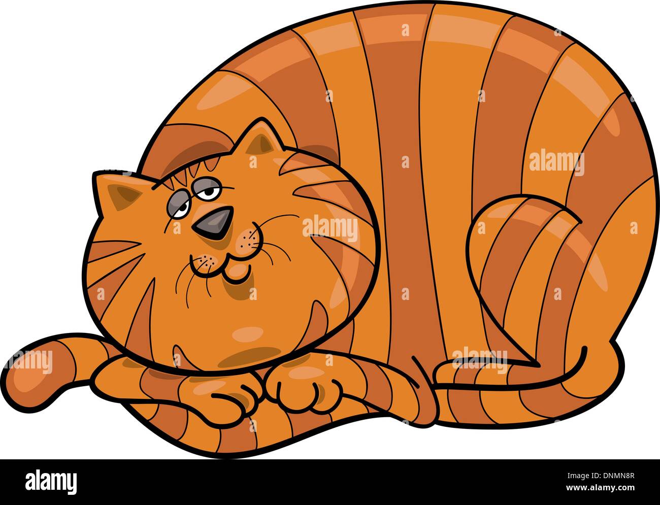 Tabby fat cat cartoon hi-res stock photography and images - Alamy