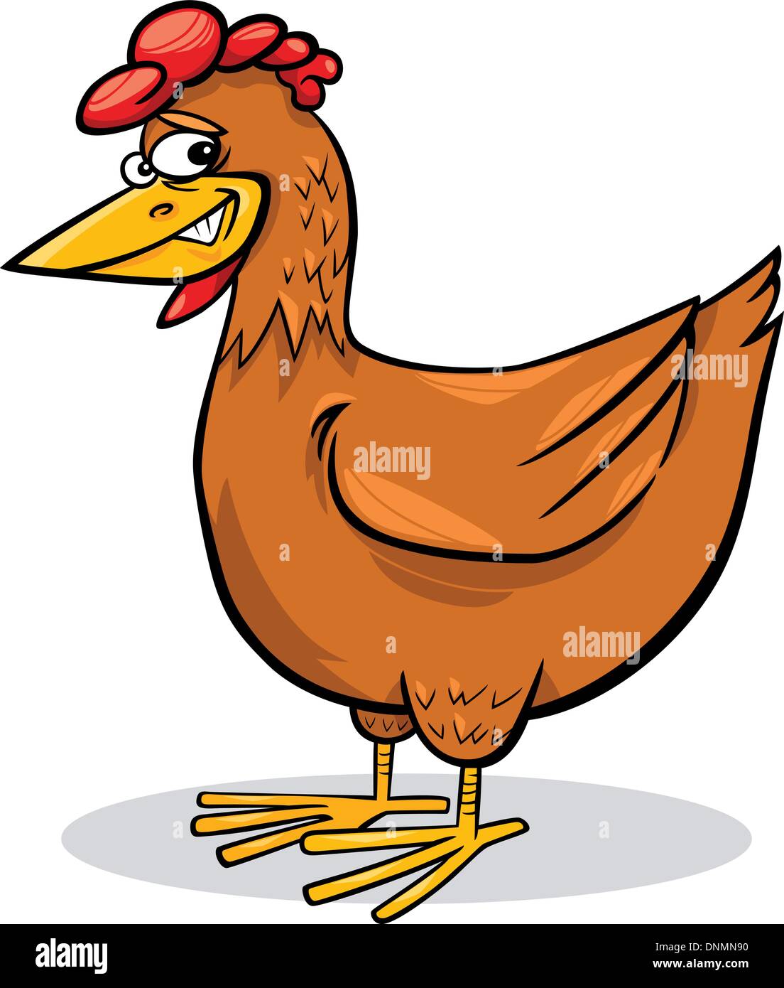 cartoon humorous illustration of funny farm chicken Stock Vector Image ...