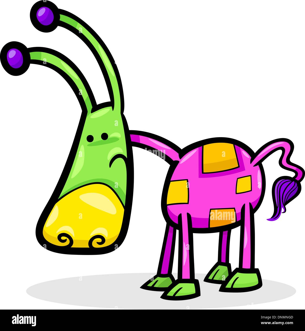 Cartoon Illustration of Funny Fantasy or Fairytale Character Creature ...
