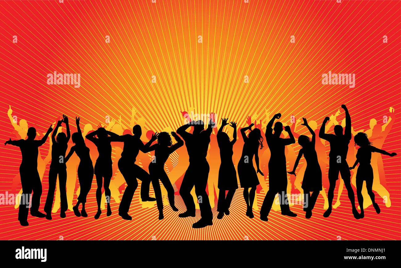 Silhouettes of people dancing Stock Vector Image & Art - Alamy