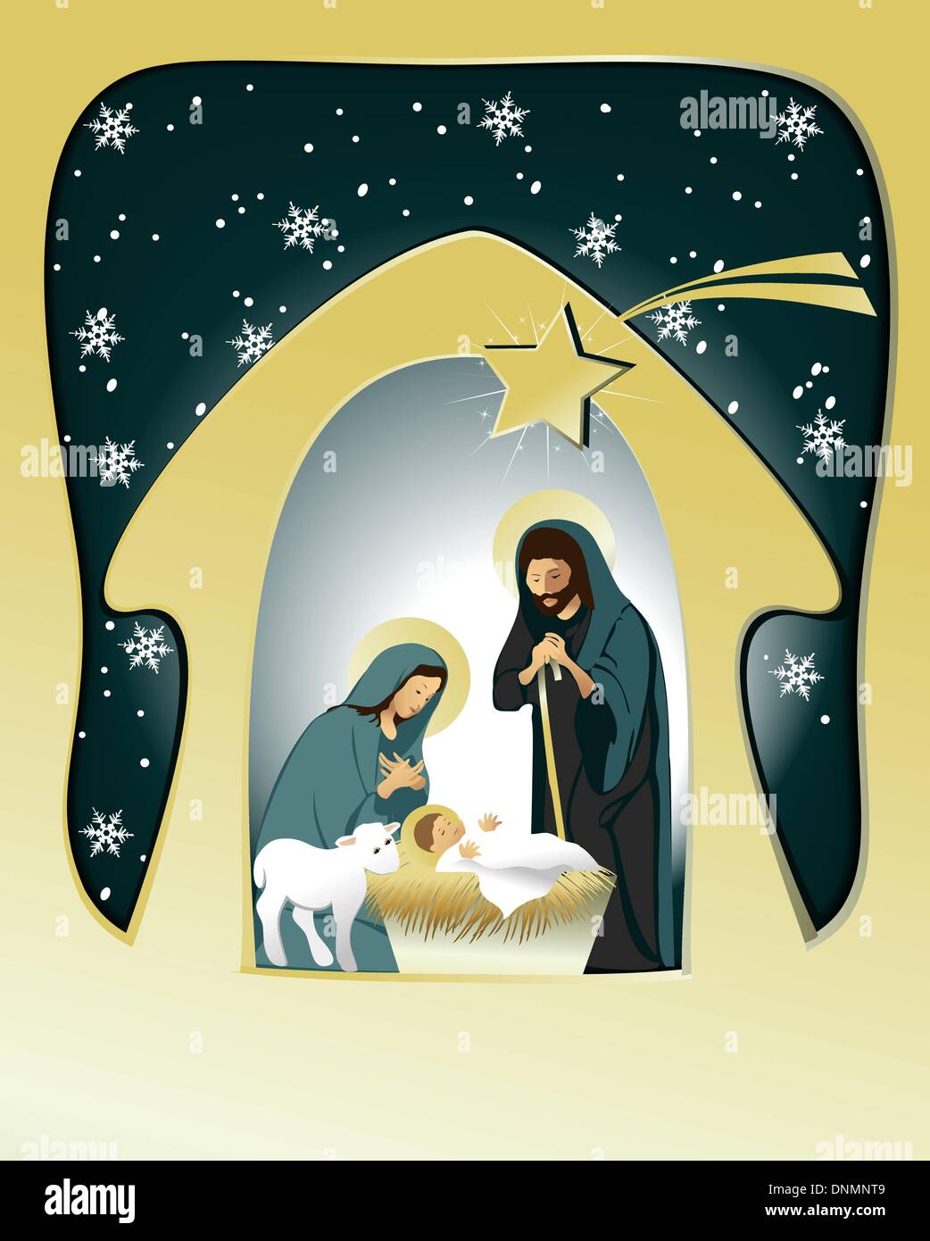 Nativity jesus religious christmas Stock Vector Images - Alamy