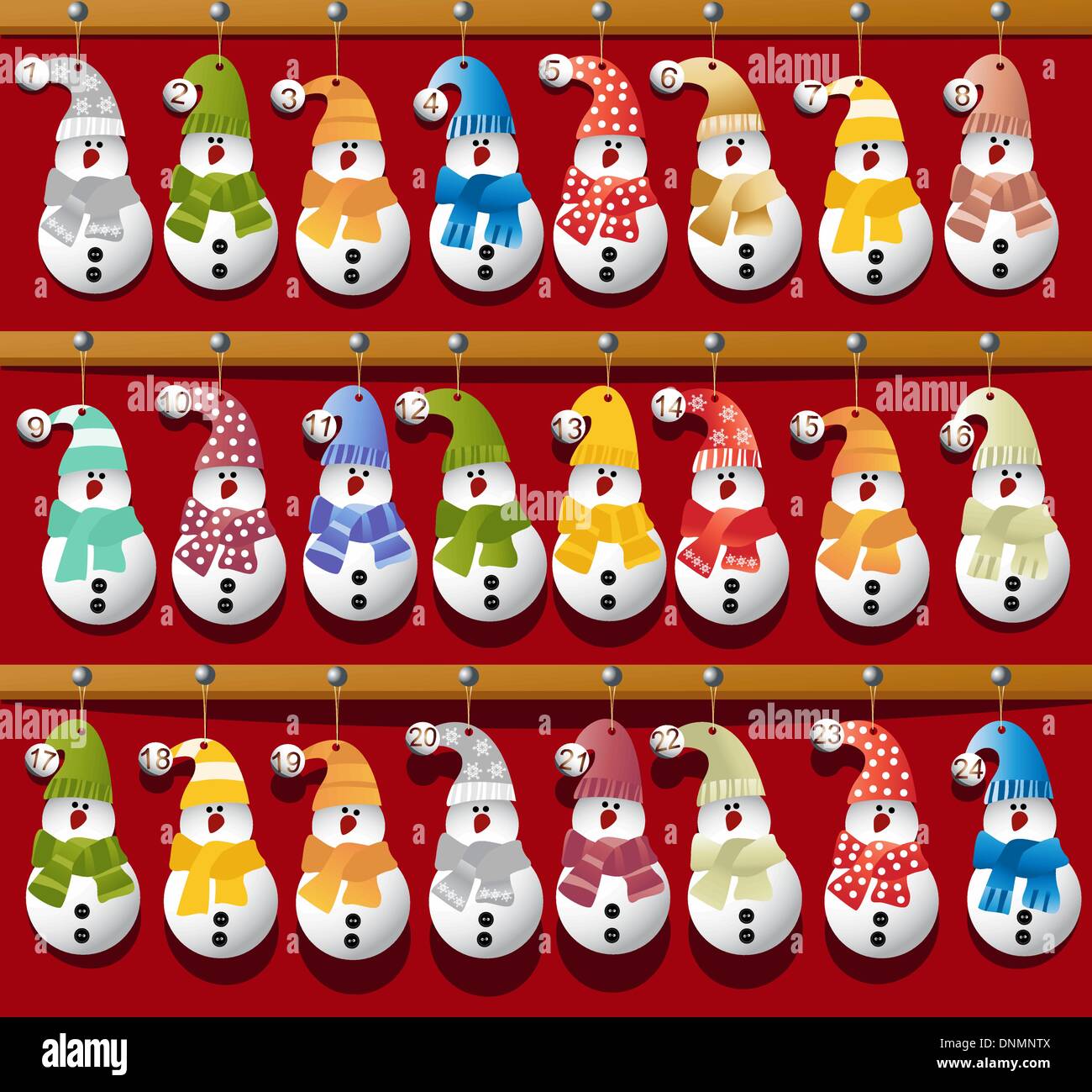 Christmas countdown calendar Stock Vector Images - Alamy