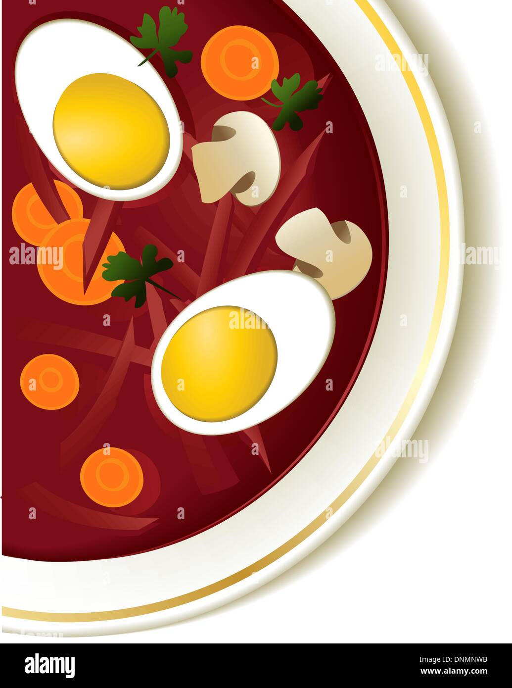 Borscht illustration Stock Vector Images - Alamy
