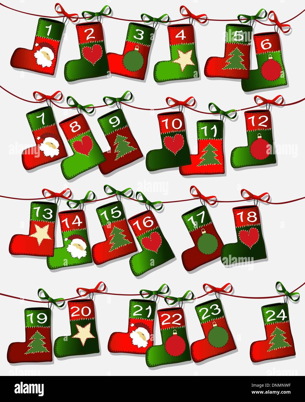Advent calendar december countdown Stock Vector Images - Alamy