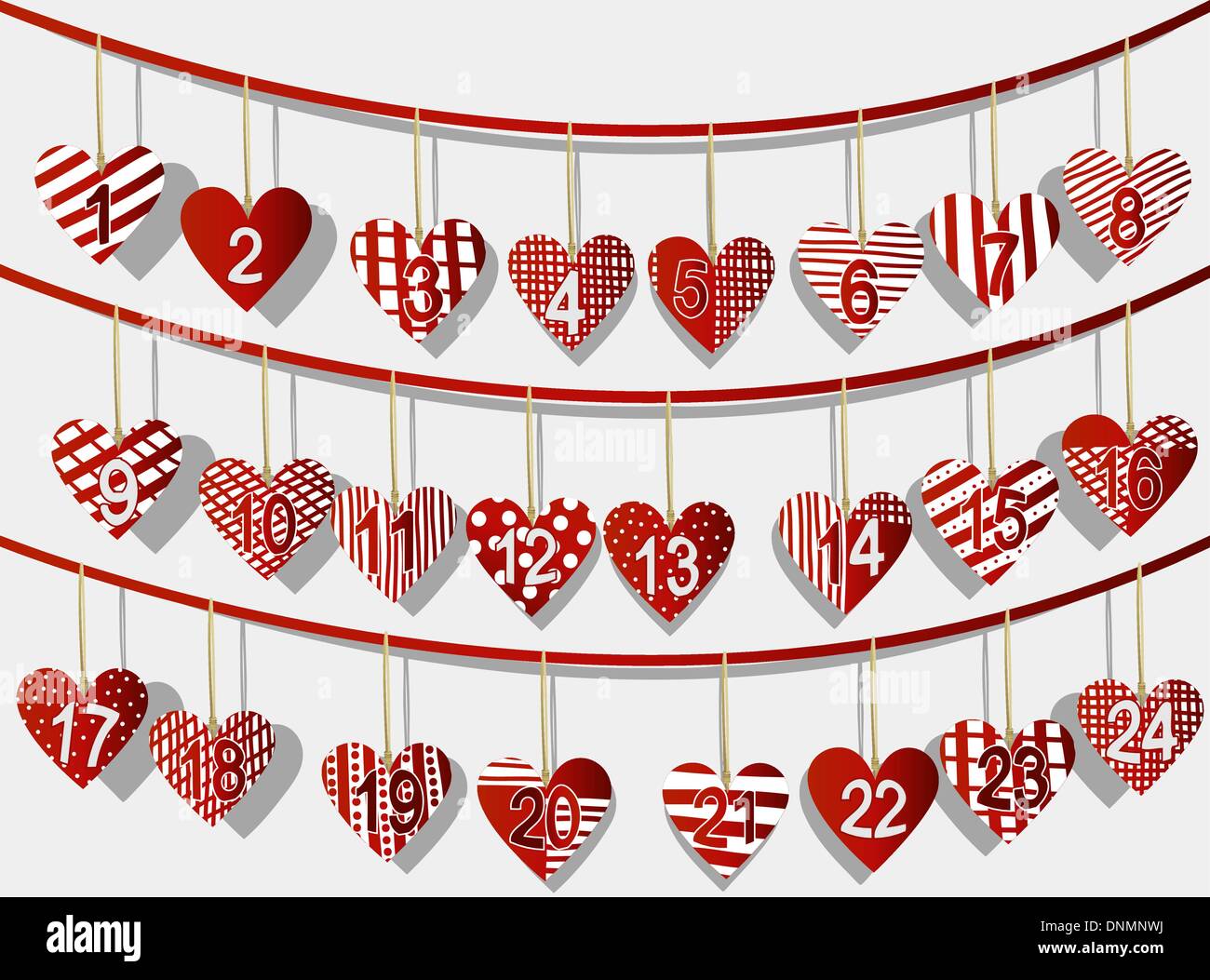 Christmas decoration advent calendar Stock Vector Images - Alamy