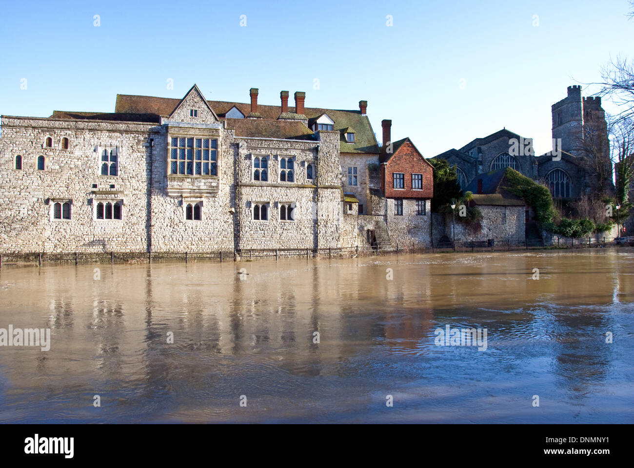River Medway Kent UK in flood Stock Photo - Alamy