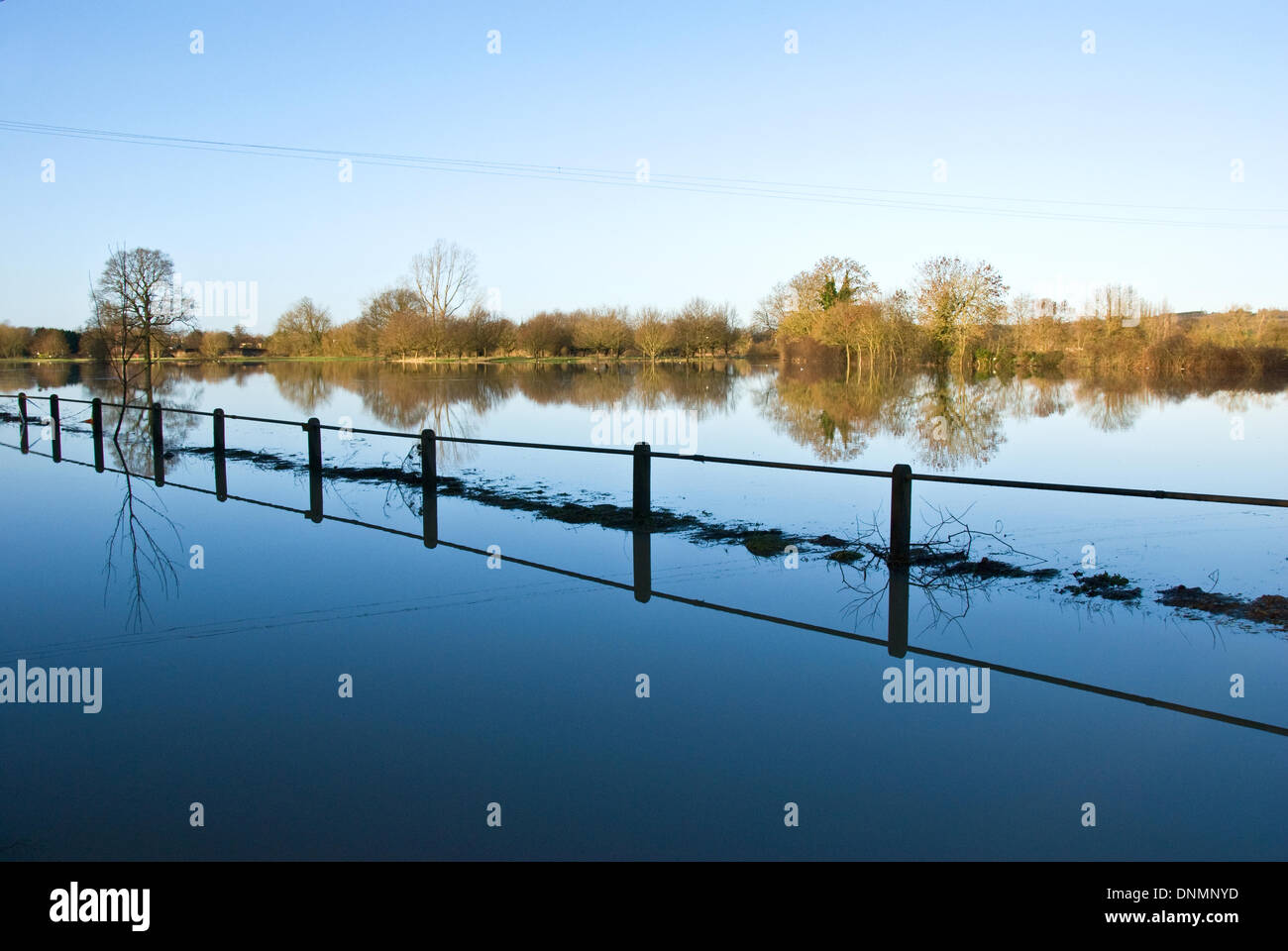 Flooding in Yalding Kent UK Stock Photo - Alamy