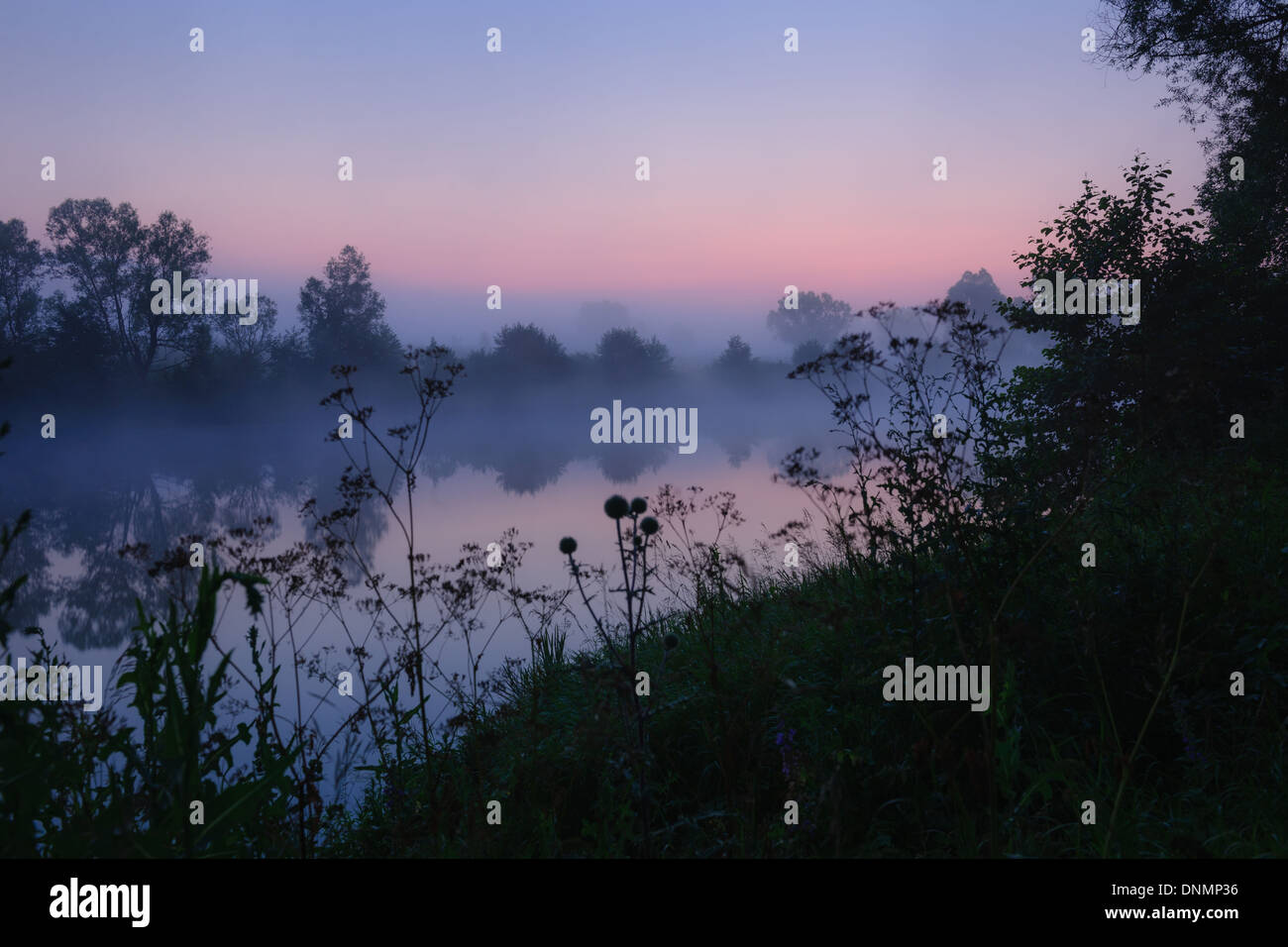 Rising mist stream river hi-res stock photography and images - Alamy
