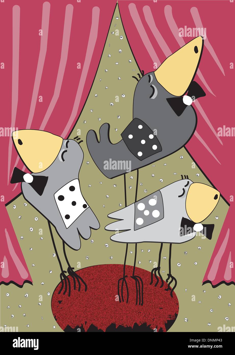 Tweeting birds cartoon Stock Vector Images - Alamy