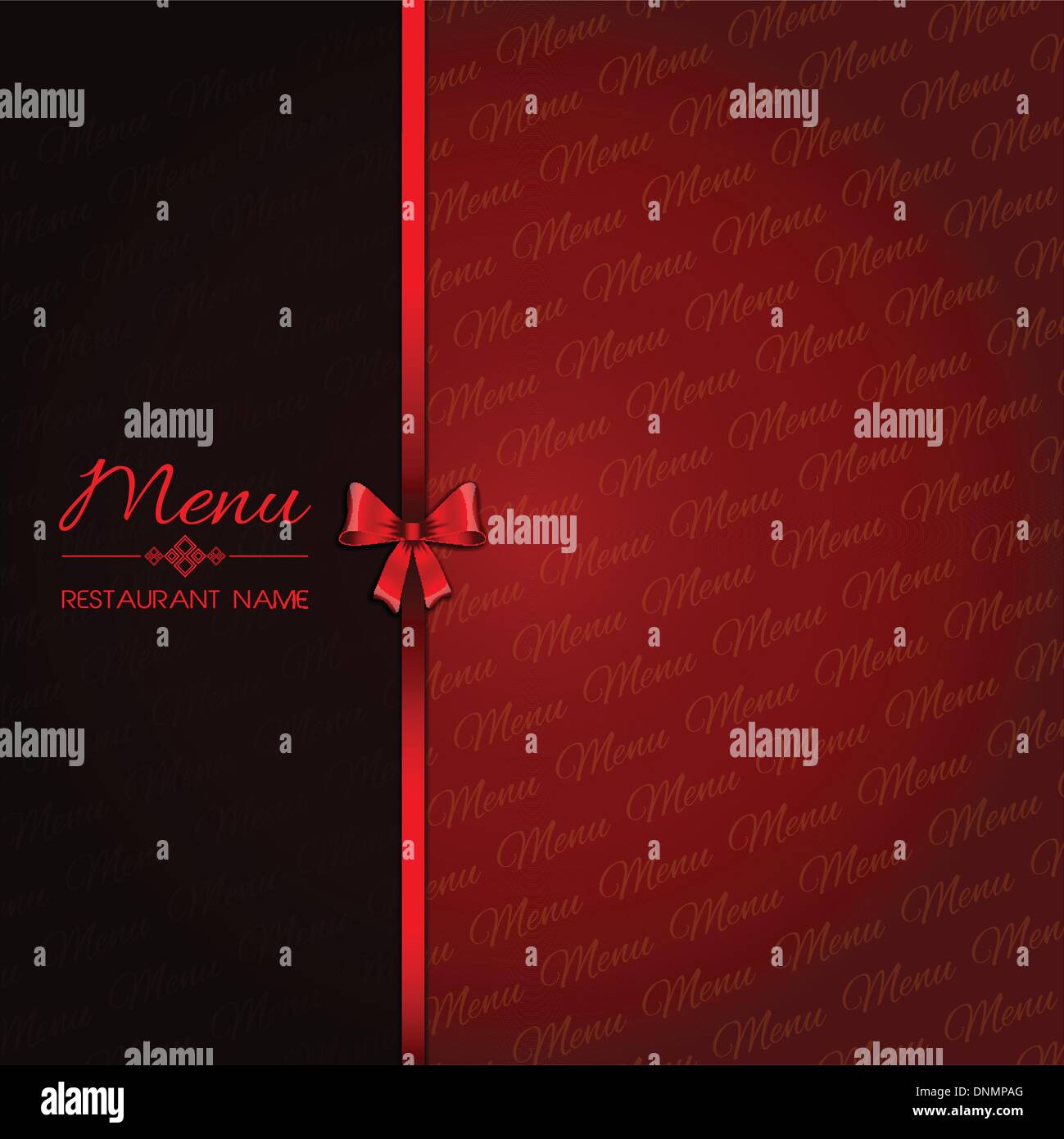 Stylish menu design with a glossy red ribbon Stock Vector Image & Art ...