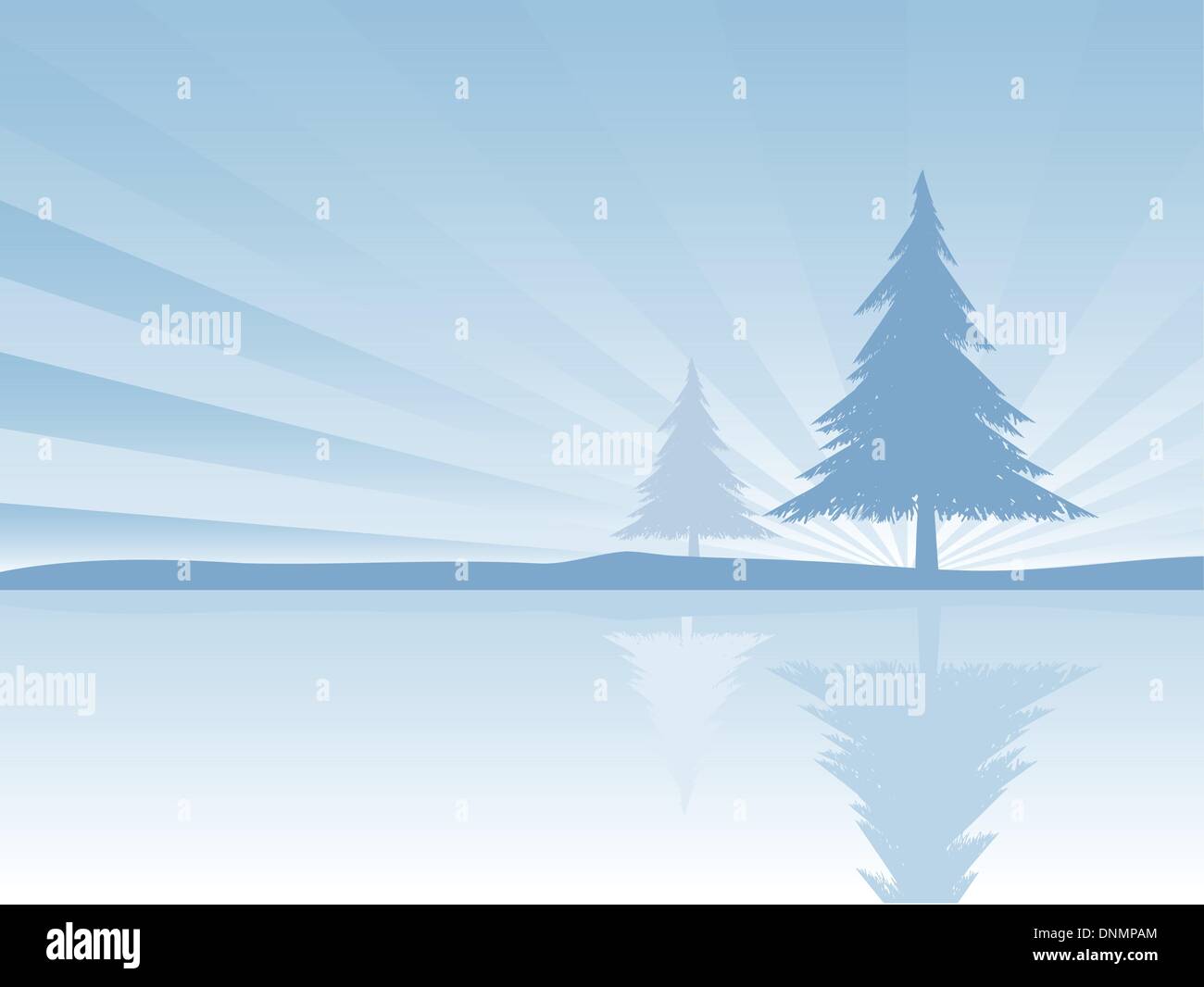 Abstract tree reflections Stock Vector Images - Alamy