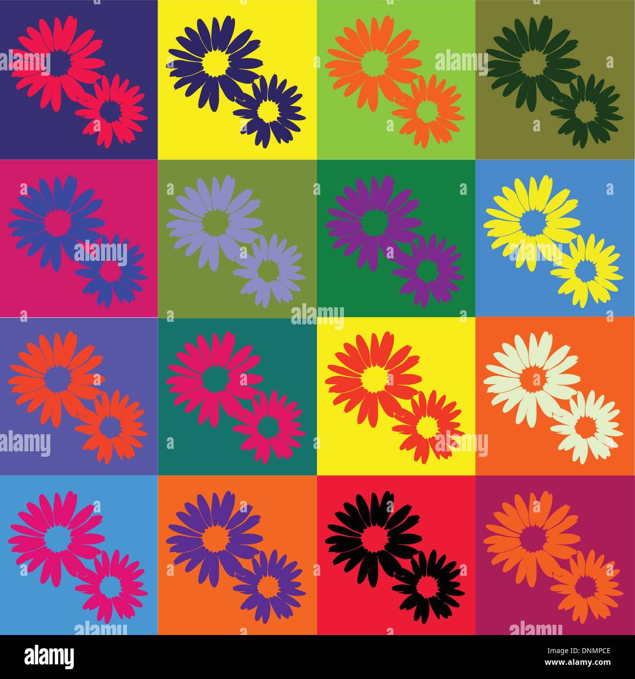 Retro daisy background Stock Vector Image & Art - Alamy