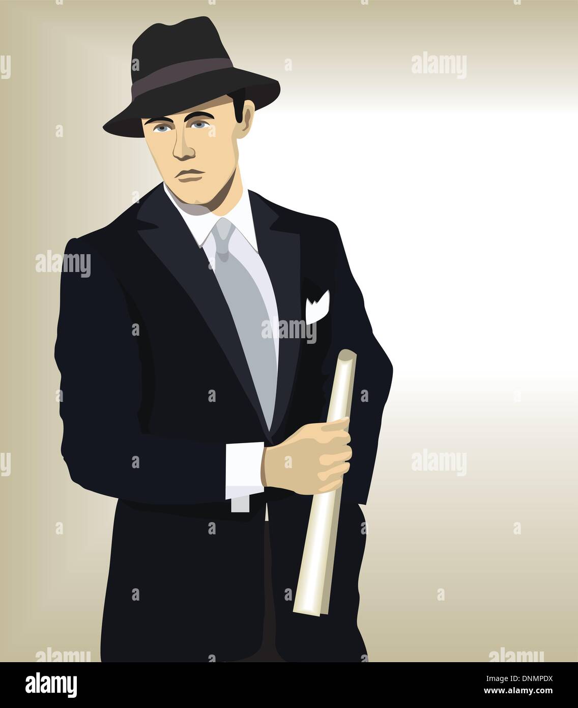 Gangster fedora Stock Vector Images - Alamy