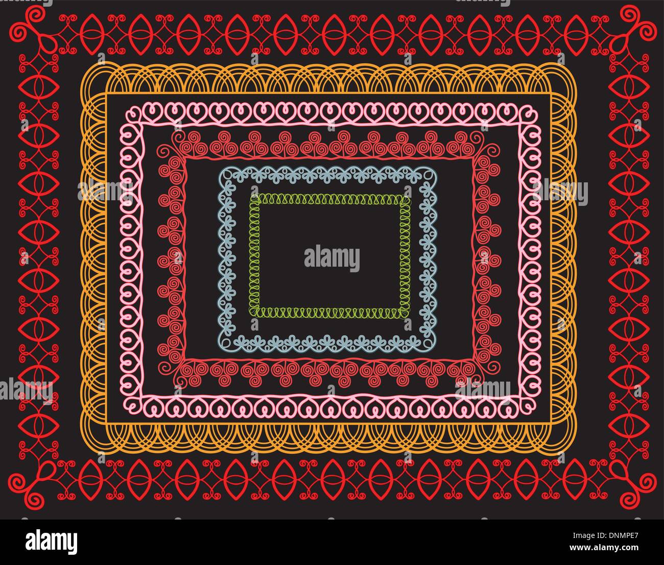 Handcraft frame Stock Vector Images - Alamy