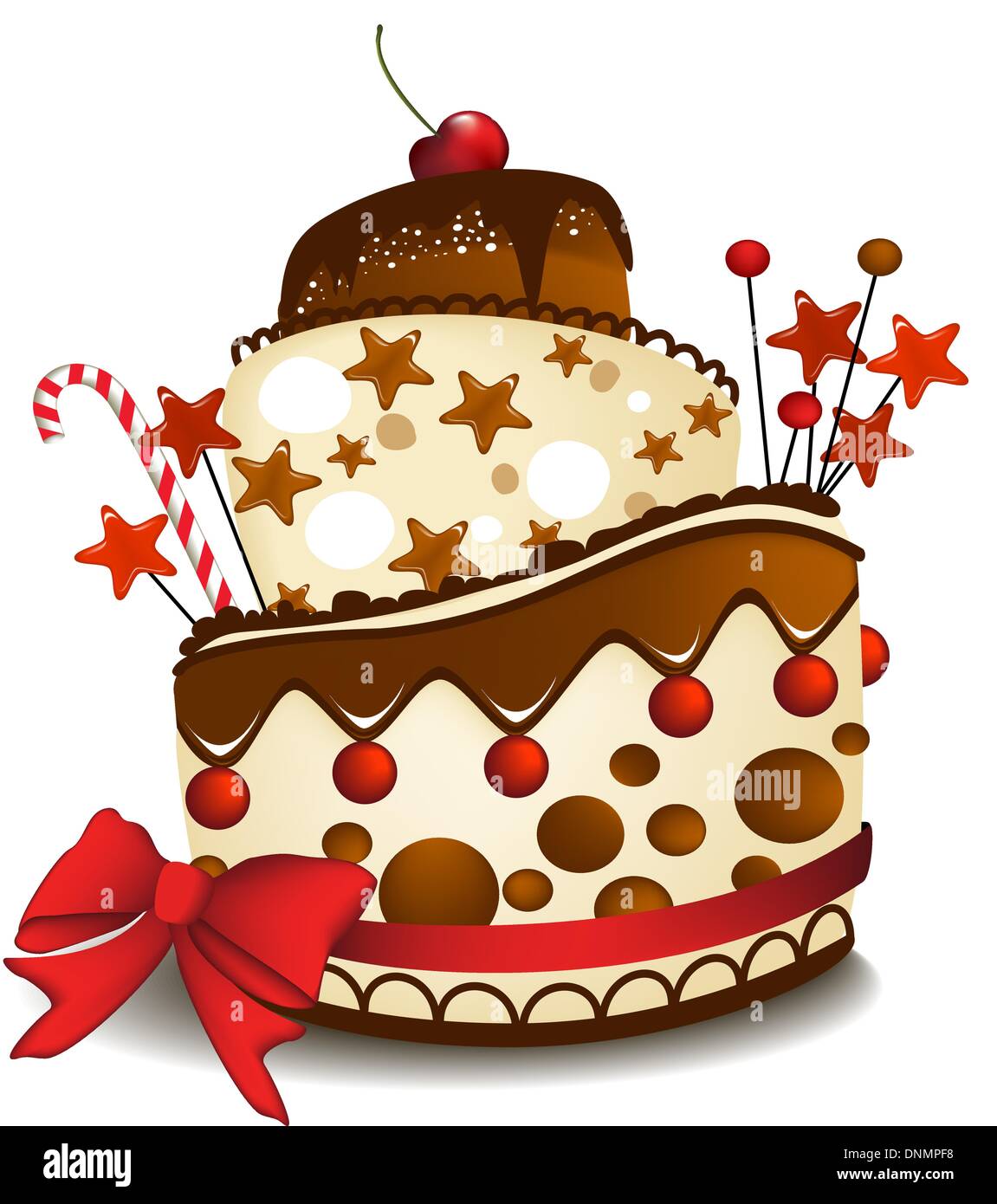 Birthday party sweet cake Stock Vector Images - Alamy