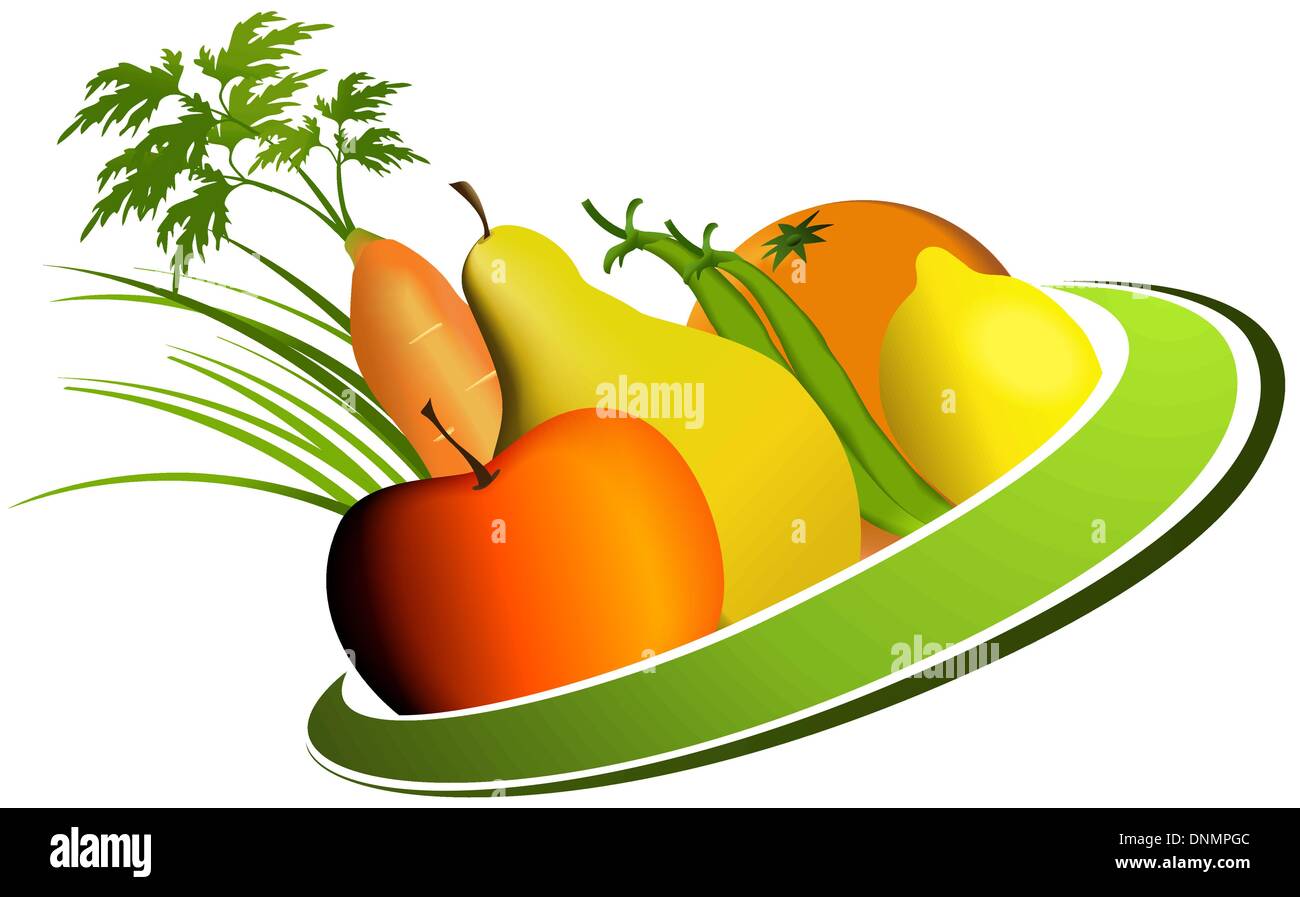 Fruit and vegetable mix Stock Vector Image & Art - Alamy
