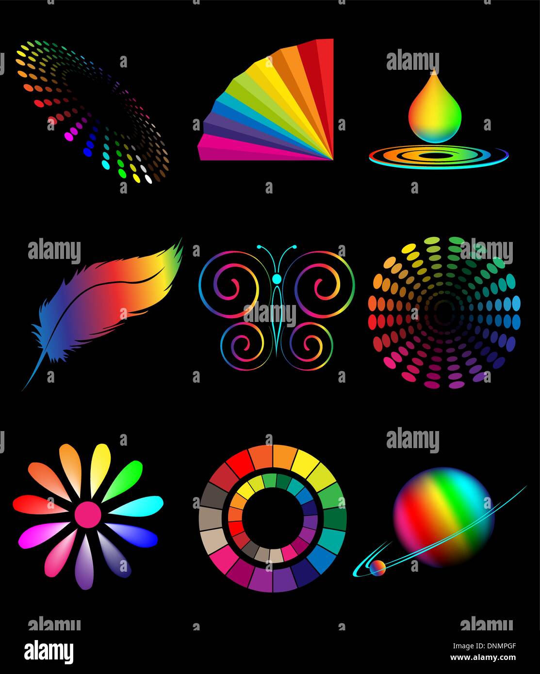 Abstract spectrum symbols Stock Vector Image & Art - Alamy