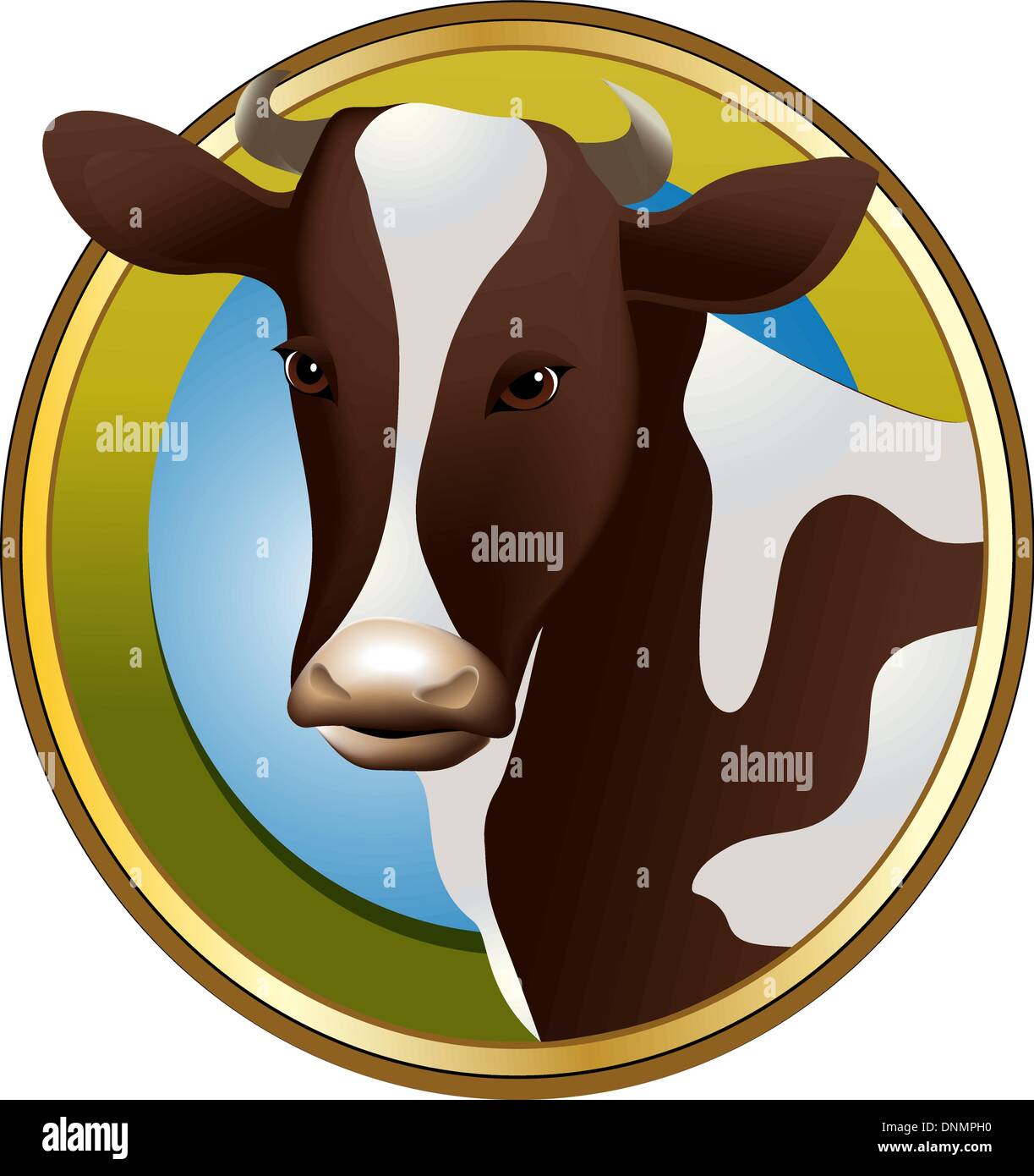 Diary milk farm cow Stock Vector Images - Alamy