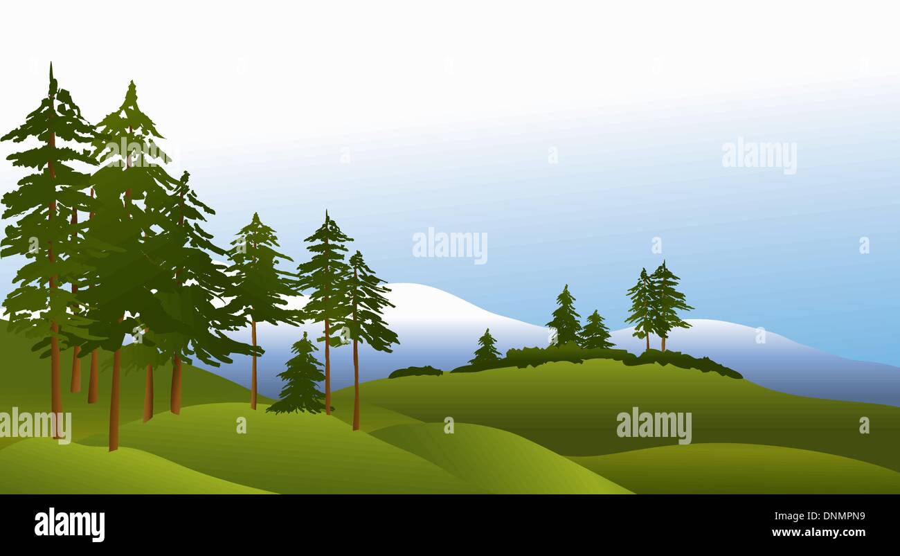 Country landscape view sky Stock Vector Images - Alamy