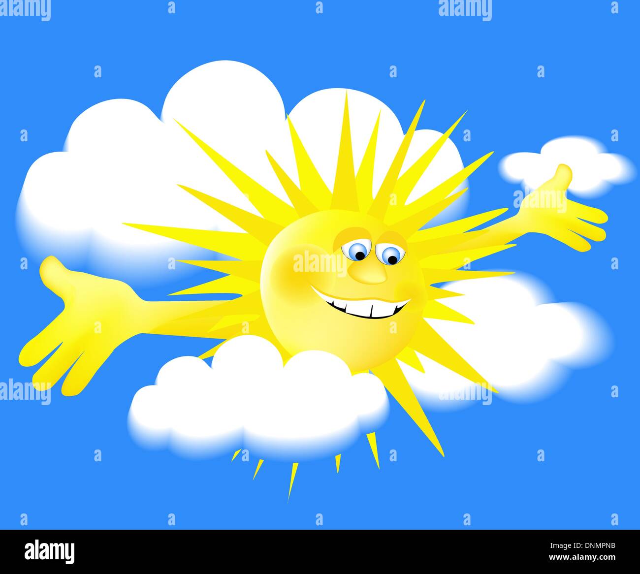 Sun hot cartoon hi-res stock photography and images - Alamy