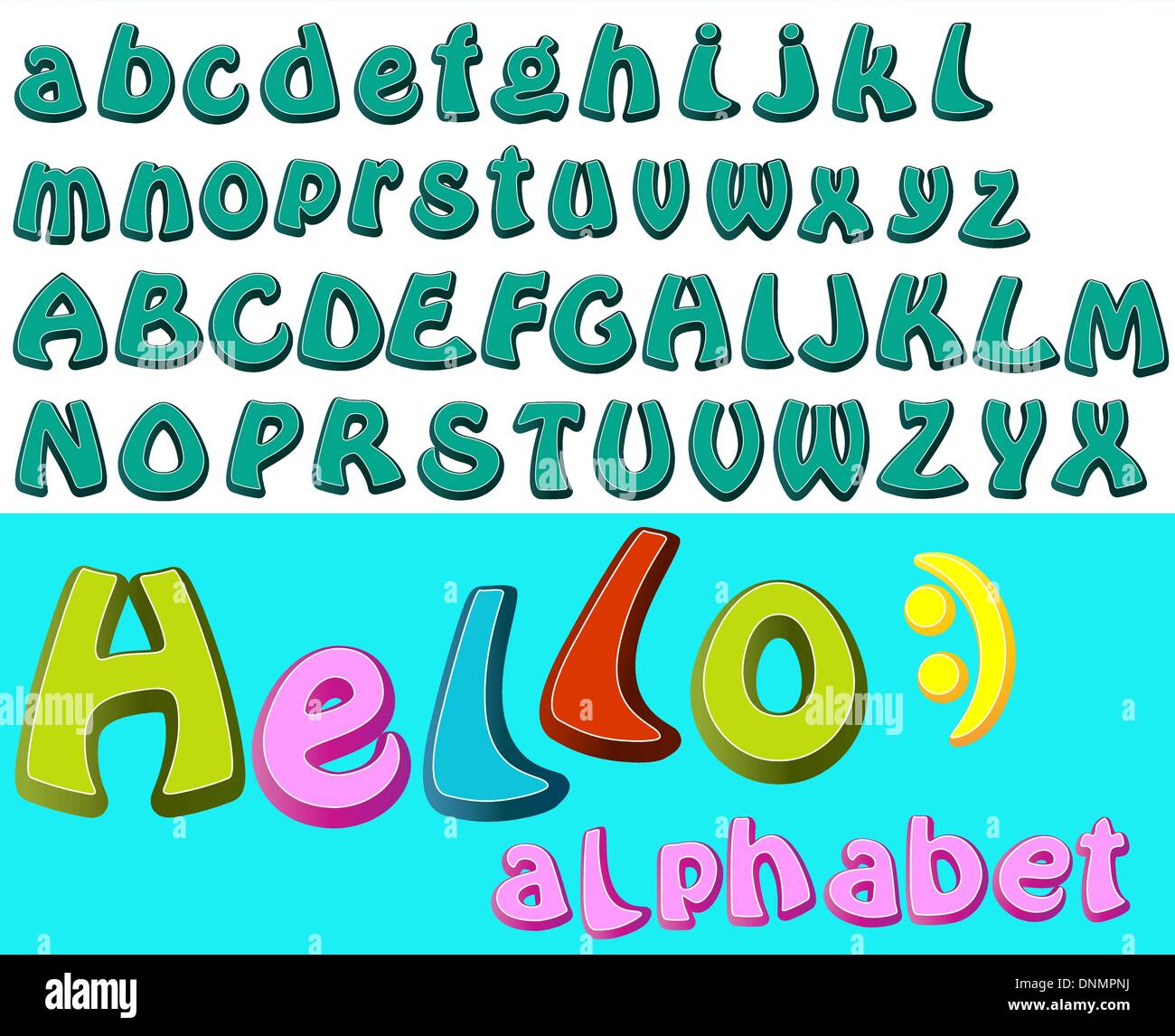 Funny alphabet for children hi-res stock photography and images - Alamy
