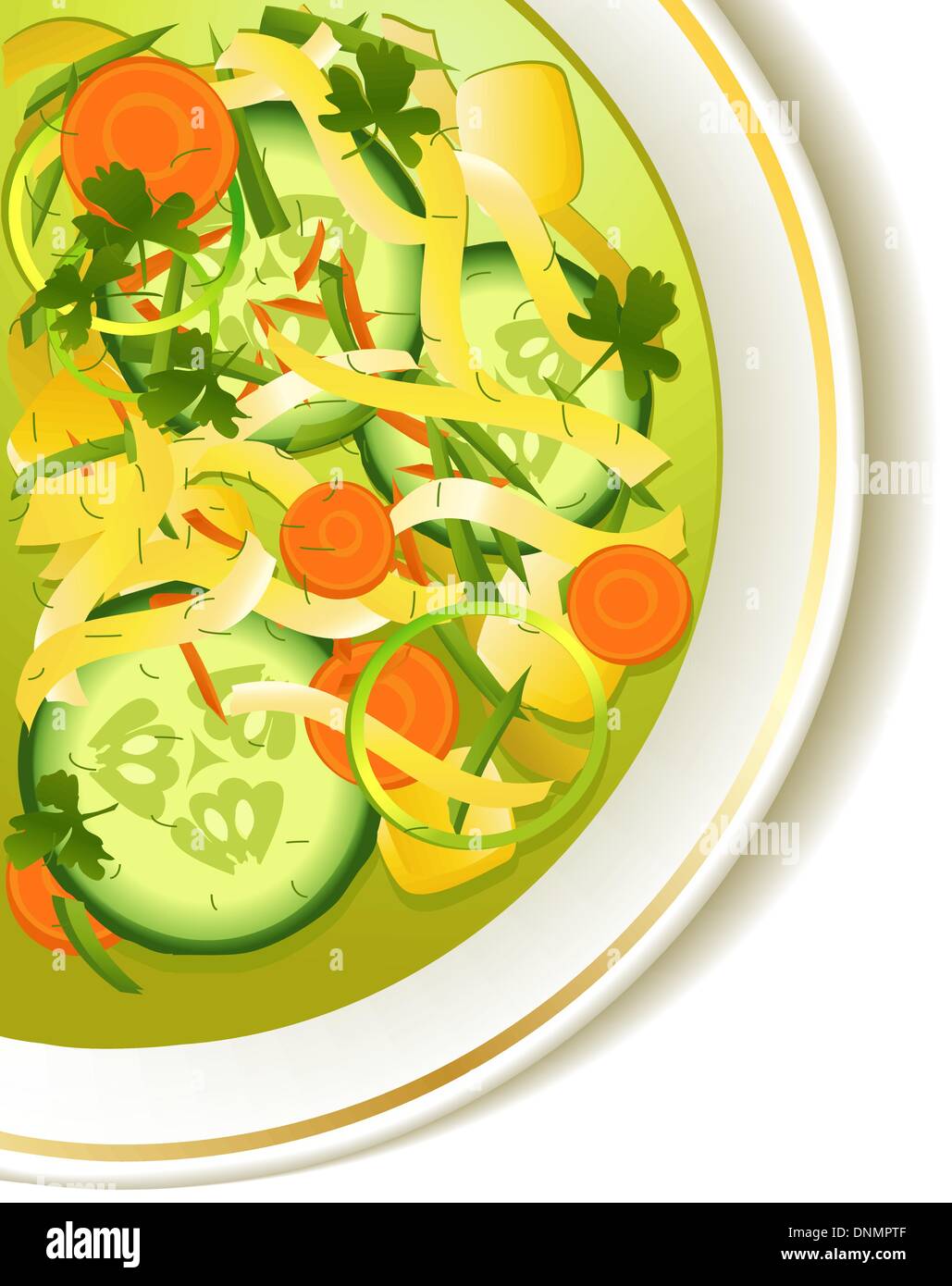 Home made vegetable soup Stock Vector Images - Alamy