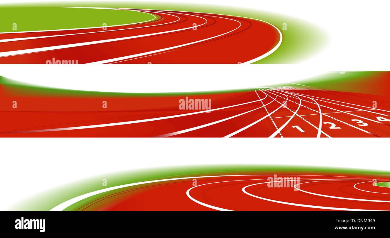 Red running tracks Stock Vector Image & Art - Alamy